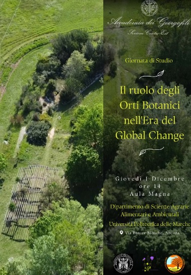 Il ruolo degli Orti botanici nell'era del Global Change - Accademia dei Georgofili